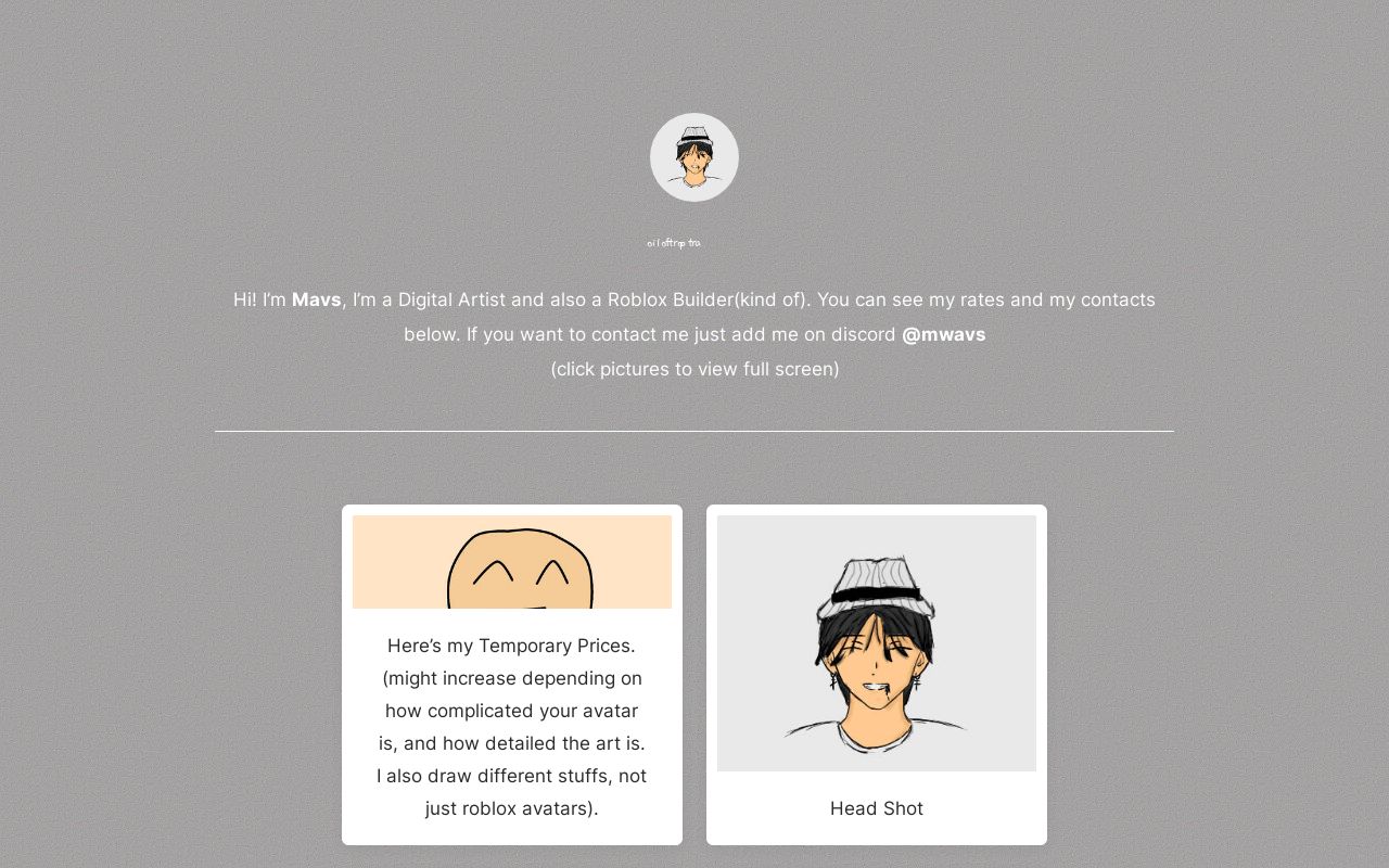 Mavs Commission Sheet